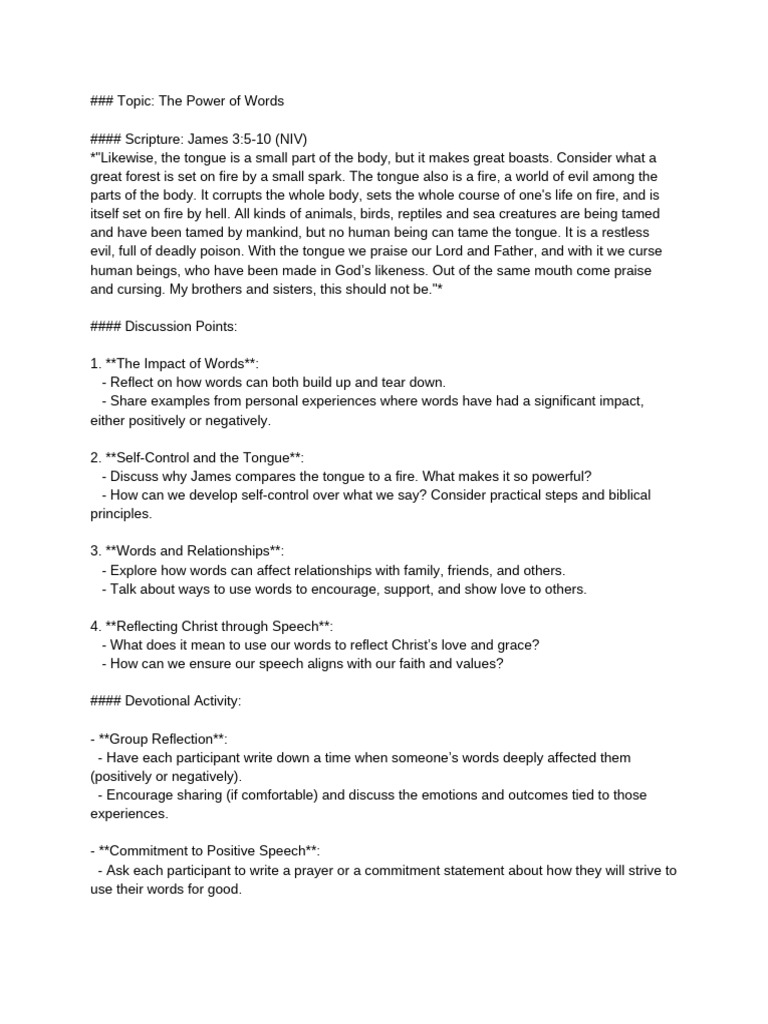 Power of Words | PDF