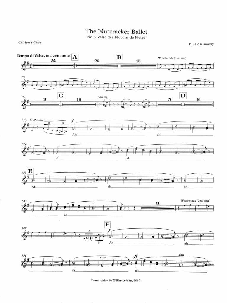 Nutcracker Ballet: Valse des Flocons | PDF | Ballet