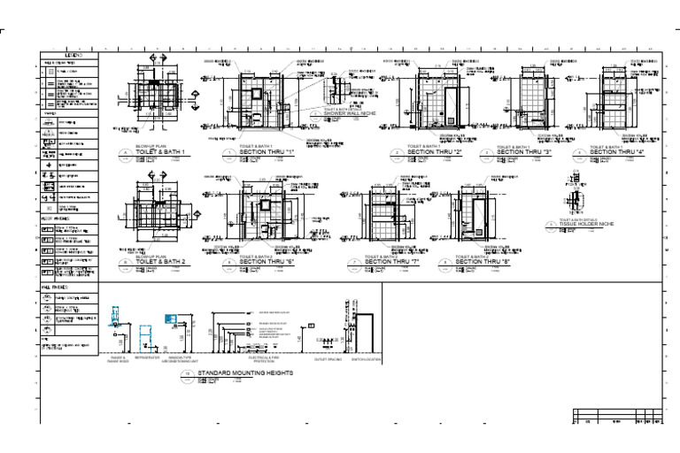 Standard Mounting Height Drawing Details | PDF | Manufactured Goods ...