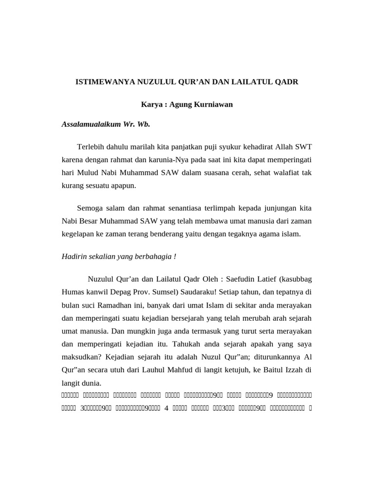 Ceramah Agung Kurniawan 3 | PDF