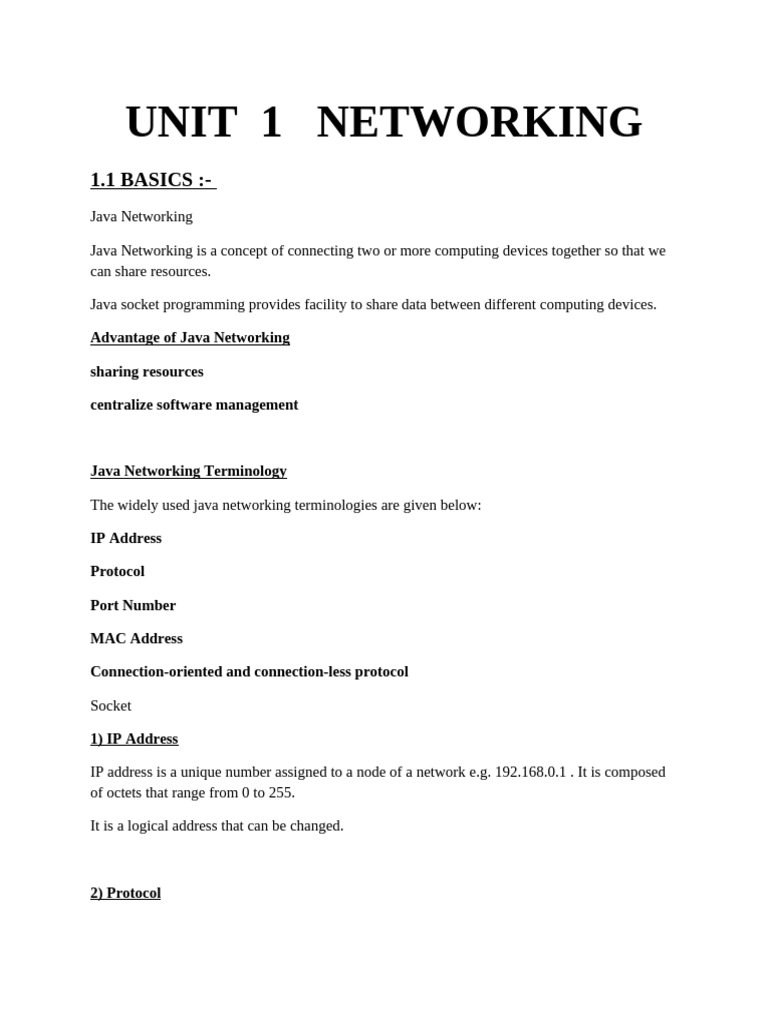 Java Unit1 Sem5 | PDF