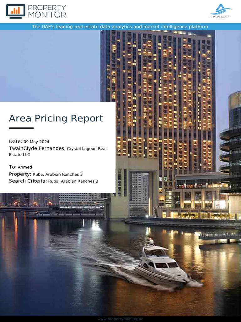 Area Pricing Report Ruba | PDF