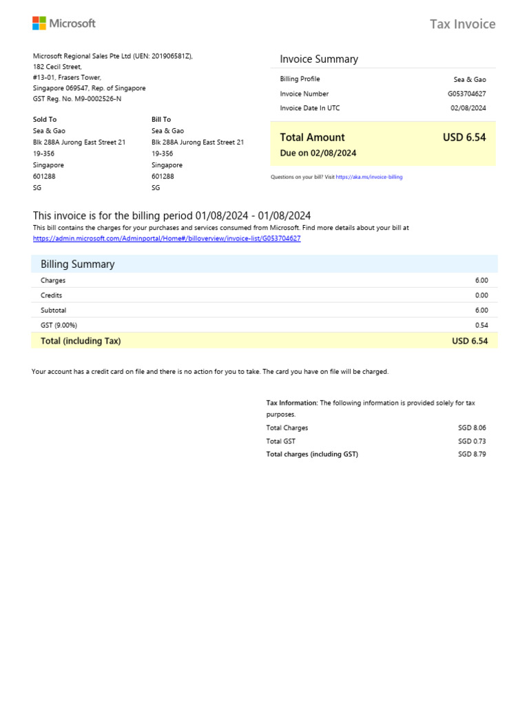 Invoice Summary | PDF