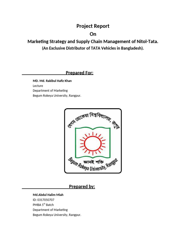 Abdul Halim Project Paper | PDF | Market Segmentation | Marketing
