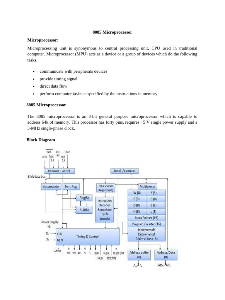8085 Microprocessor | PDF