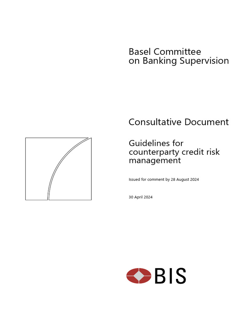 Basel Committee On Banking Supervision: Guidelines For Counterparty ...