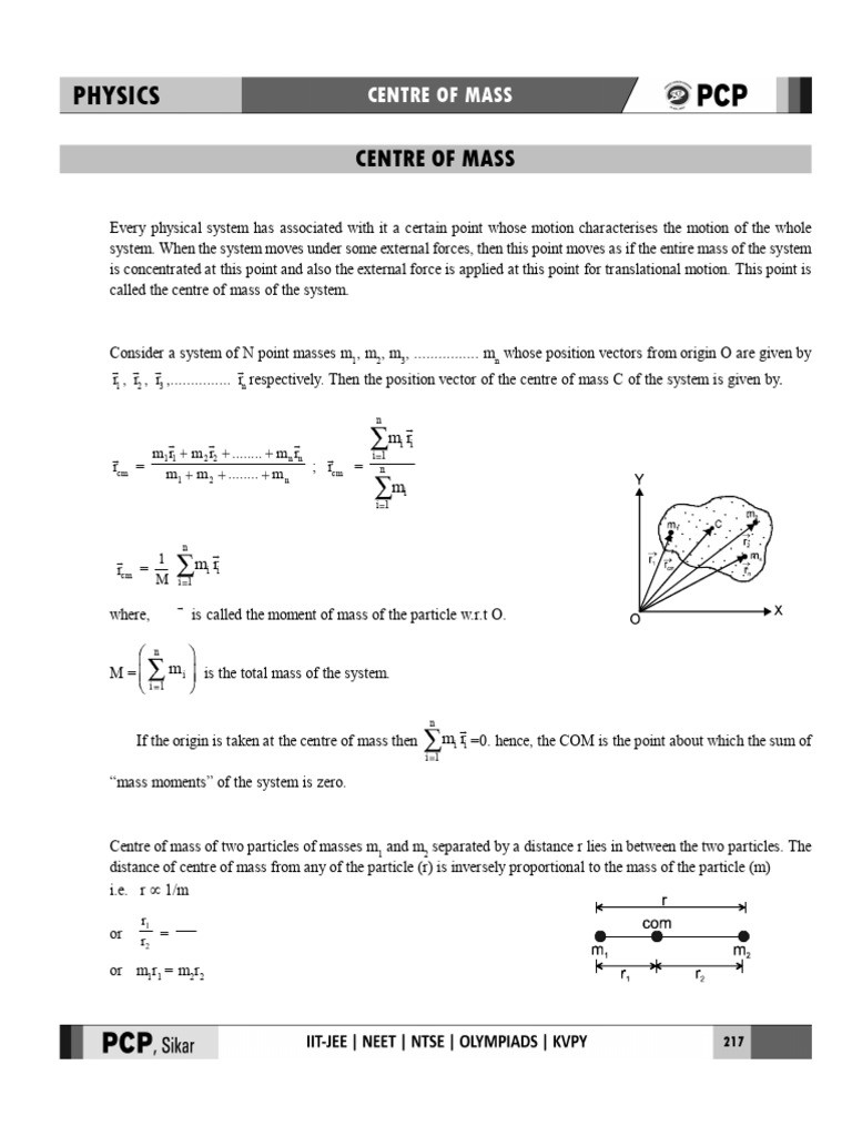 Centre of Mass | PDF