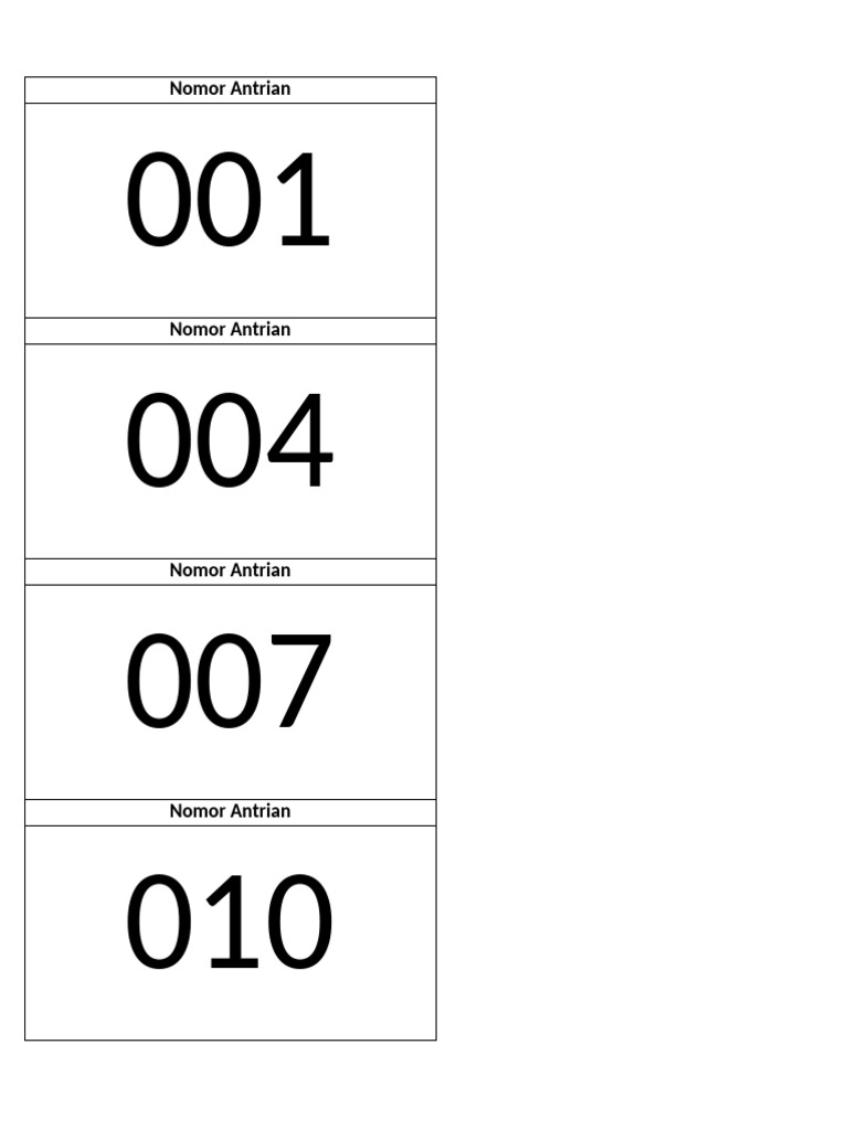 Nomor Antrian Farmasi | PDF