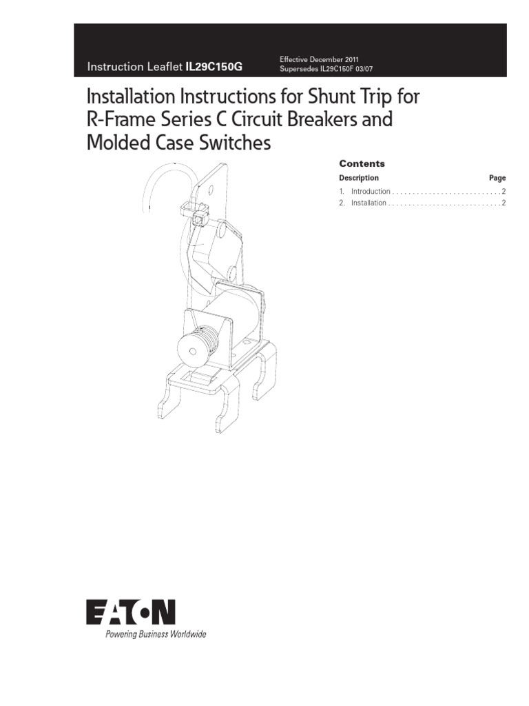 pd6 Shunt Trip Module | PDF