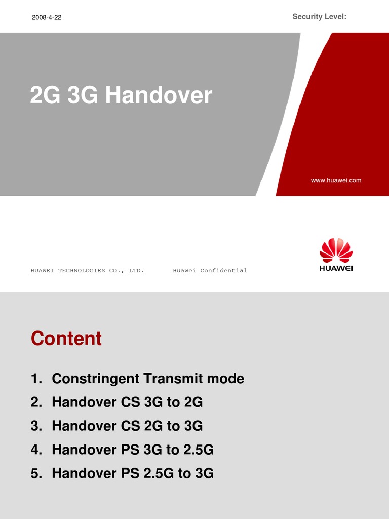 2G 3G Handover | PDF | Gsm | 3 G