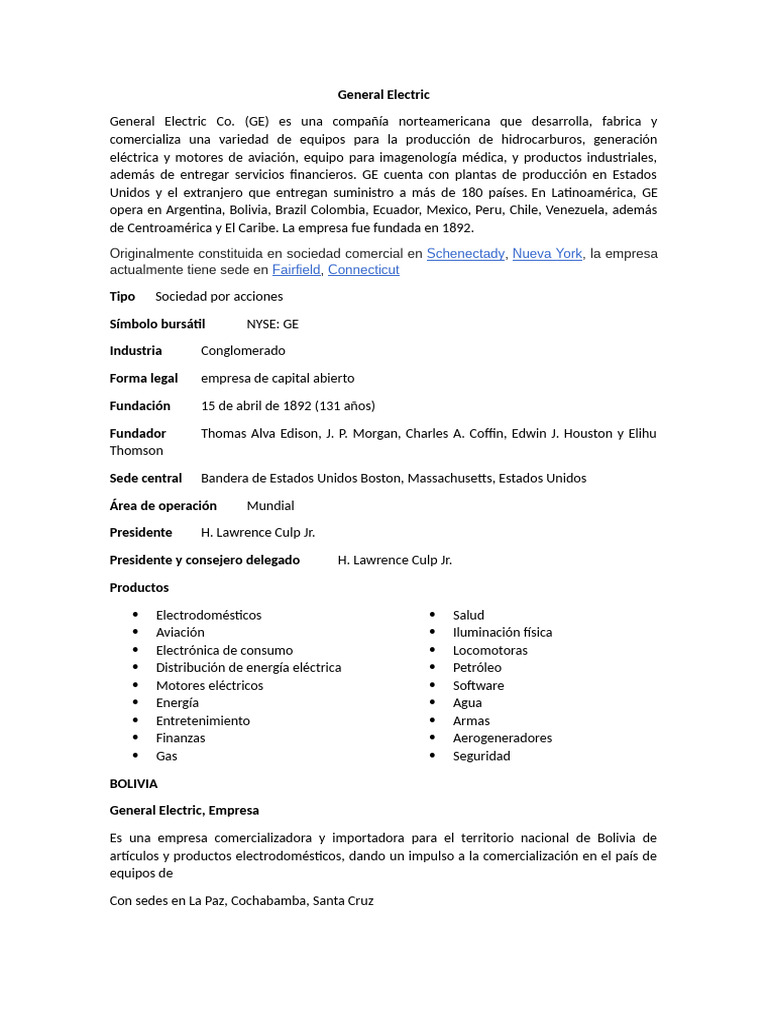 General Electric | PDF