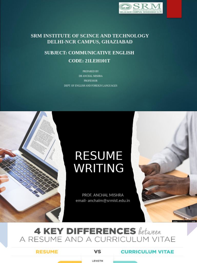 B.tech. Unit-4 Resume Writing-1 | PDF