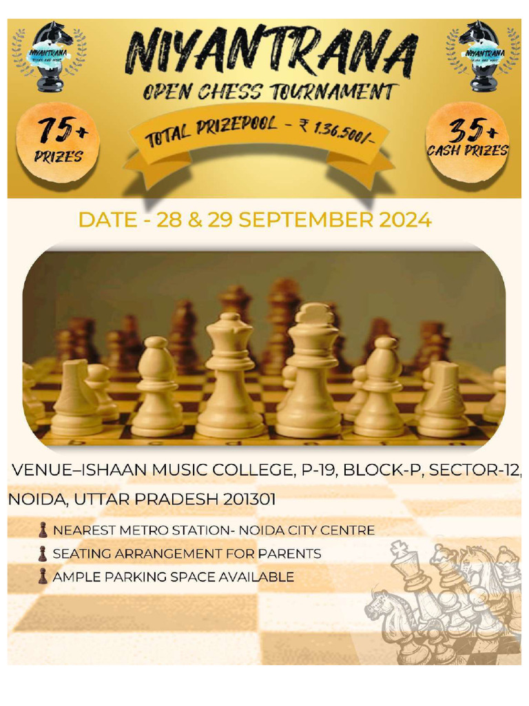 Niyantrana Chess Tournament Brochure - 3RWNN | PDF