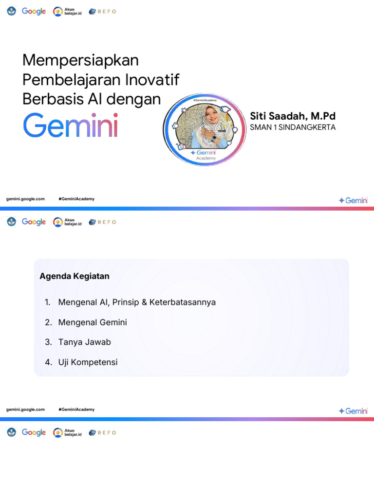 Presentasi Pengimbasan AI Gemini | PDF