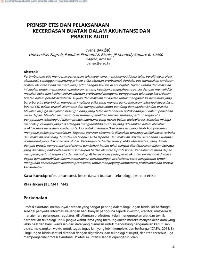 ETHICAL PRINCIPLES AND THE IMPLEMENTATION OF ARTIFICIAL INTELLIGENCE IN ACCOUNTING AND AUDITING ...
