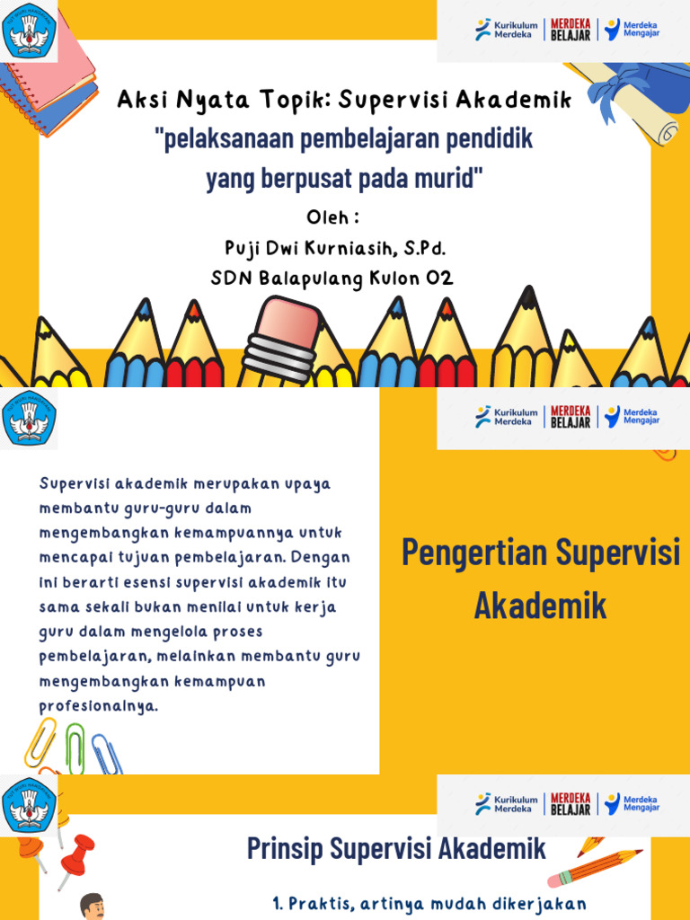 Aksi Nyata Supervisi Akademik | PDF