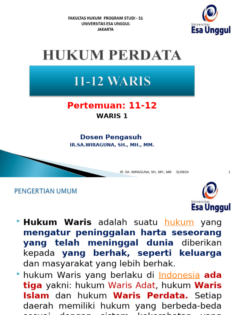 11 12 Hukum Perdata Waris | PDF