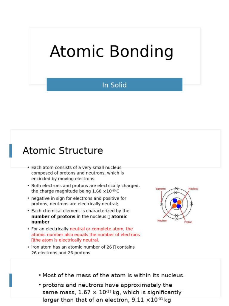 2 - New Atomic Bonding | PDF