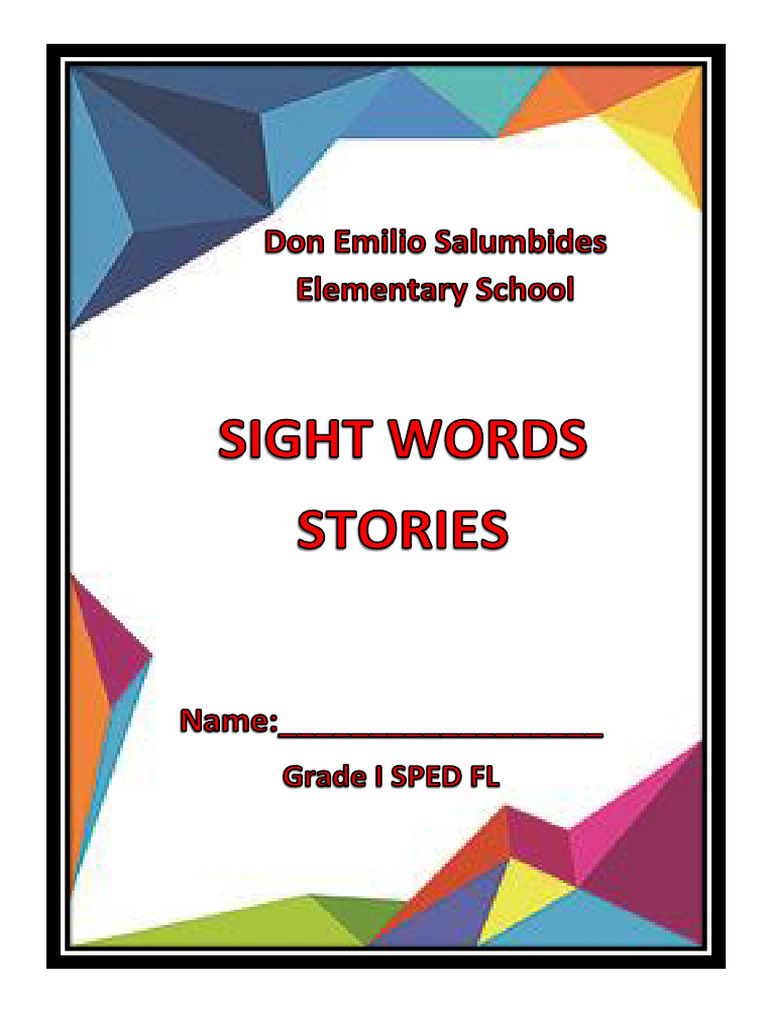 Sight Words Stories With Comprehension 1 | PDF
