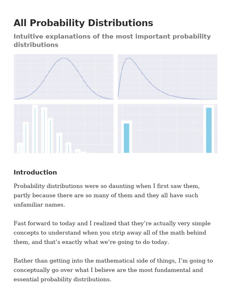 All Probability Distributions | PDF