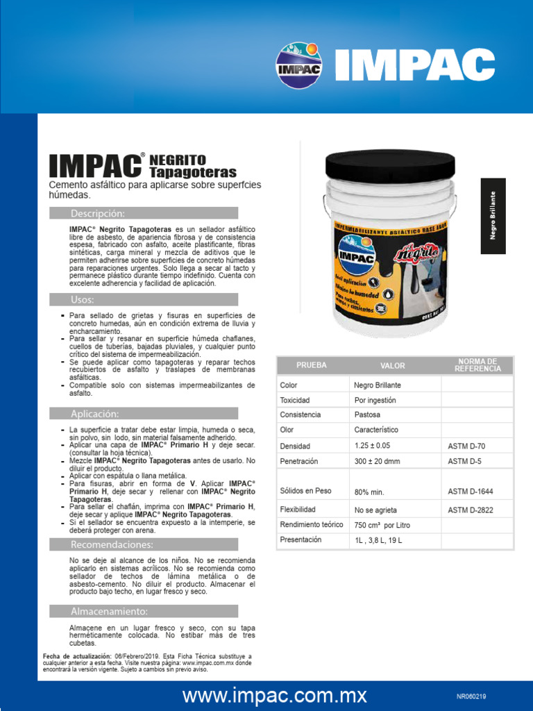 Impac El Negrito Chapopotero | PDF | Hormigón | Materiales