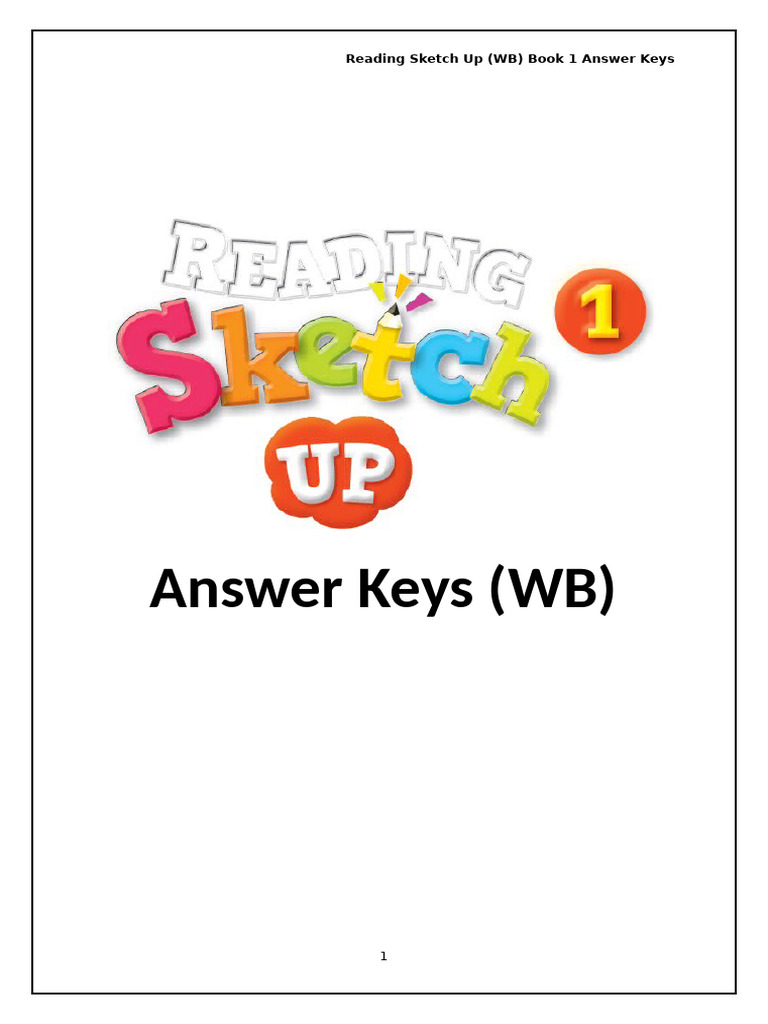 Reading Sketch Up 1 WB Answer Keys | PDF
