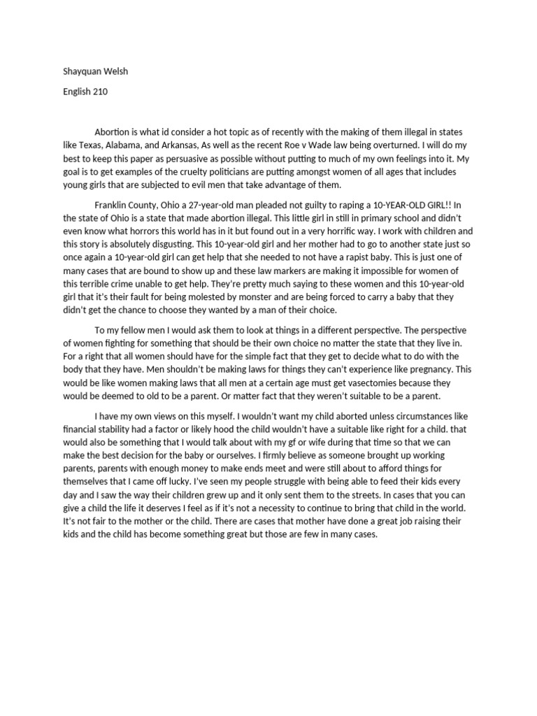 Abortion Paper | PDF