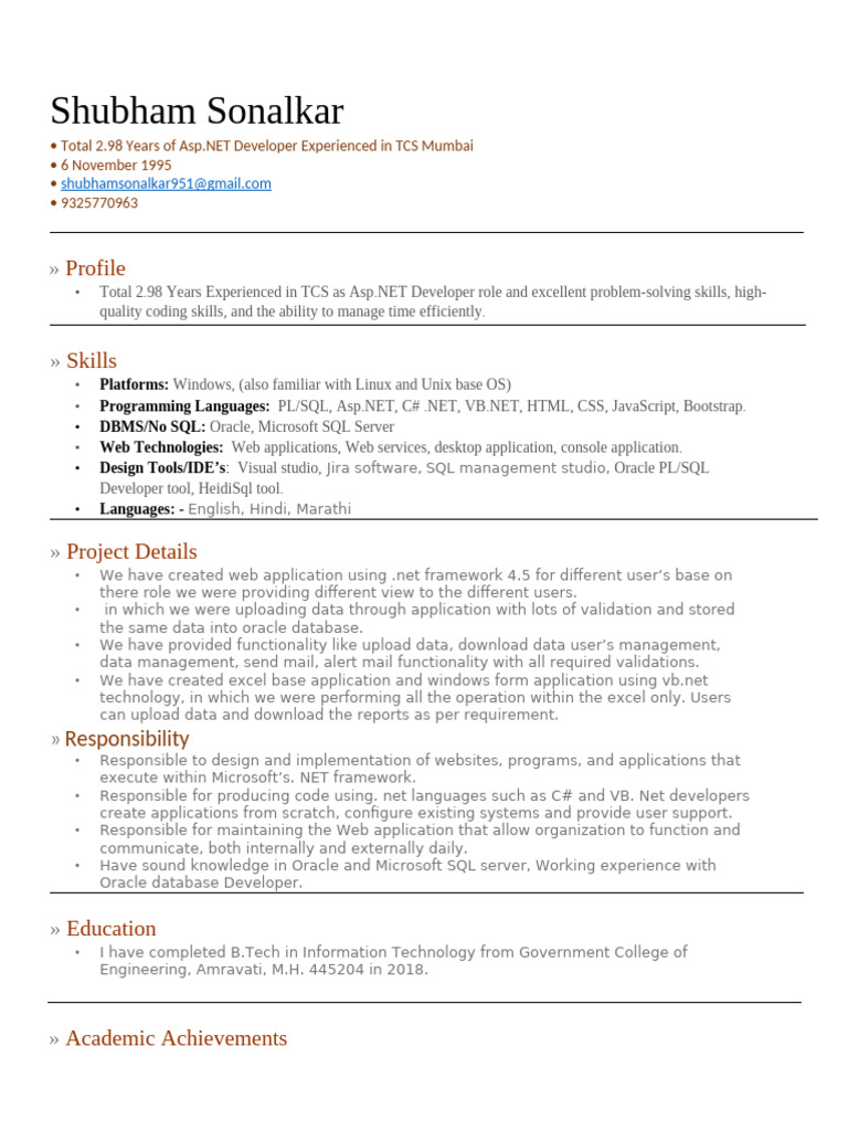 1646990969137resume Shubham | PDF