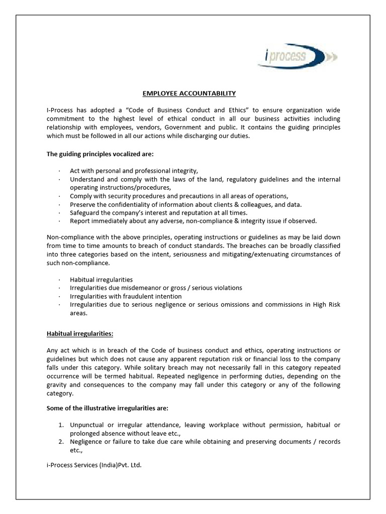 Employee Accountability | PDF