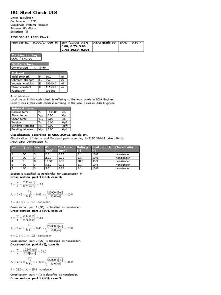 1.5 IBC Steel Check ULS | PDF