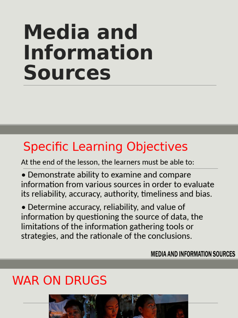 5 Media and Info Sources | PDF