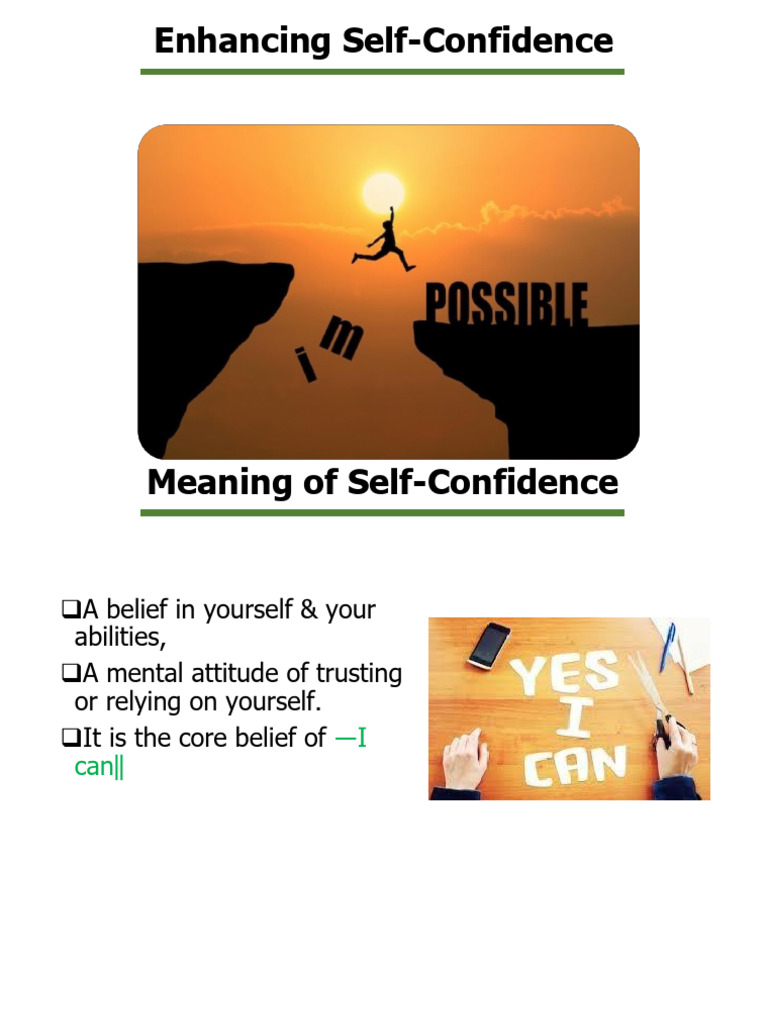 Enhancing Self-Confidence | PDF