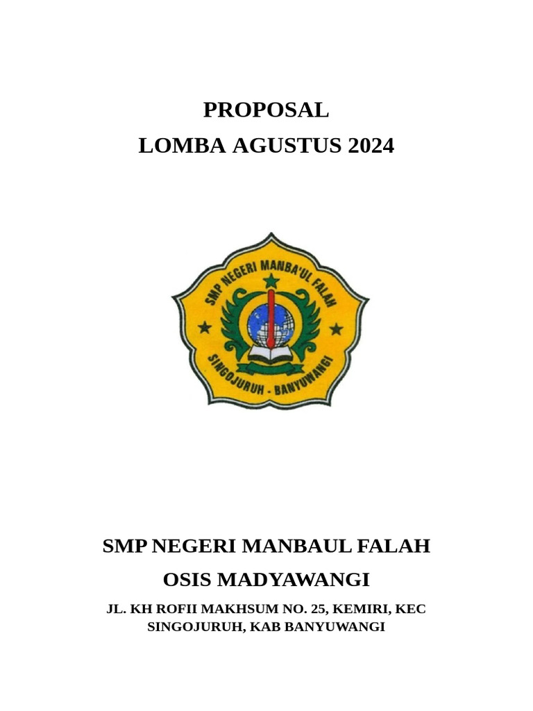Proposal Lomba Agustusan 2024 | PDF