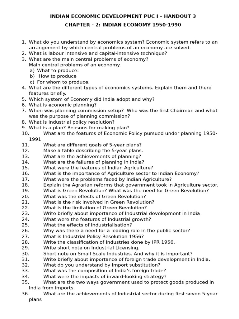 Chap 2 Question Handout | PDF