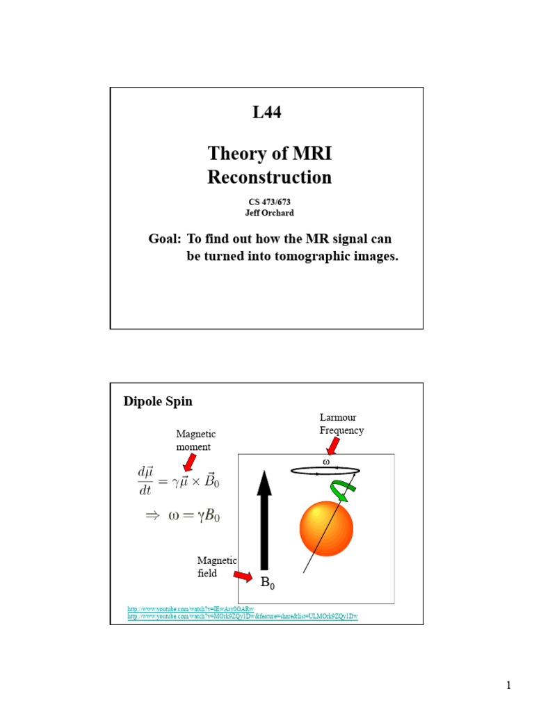 L44 MRI Recon Theory | PDF