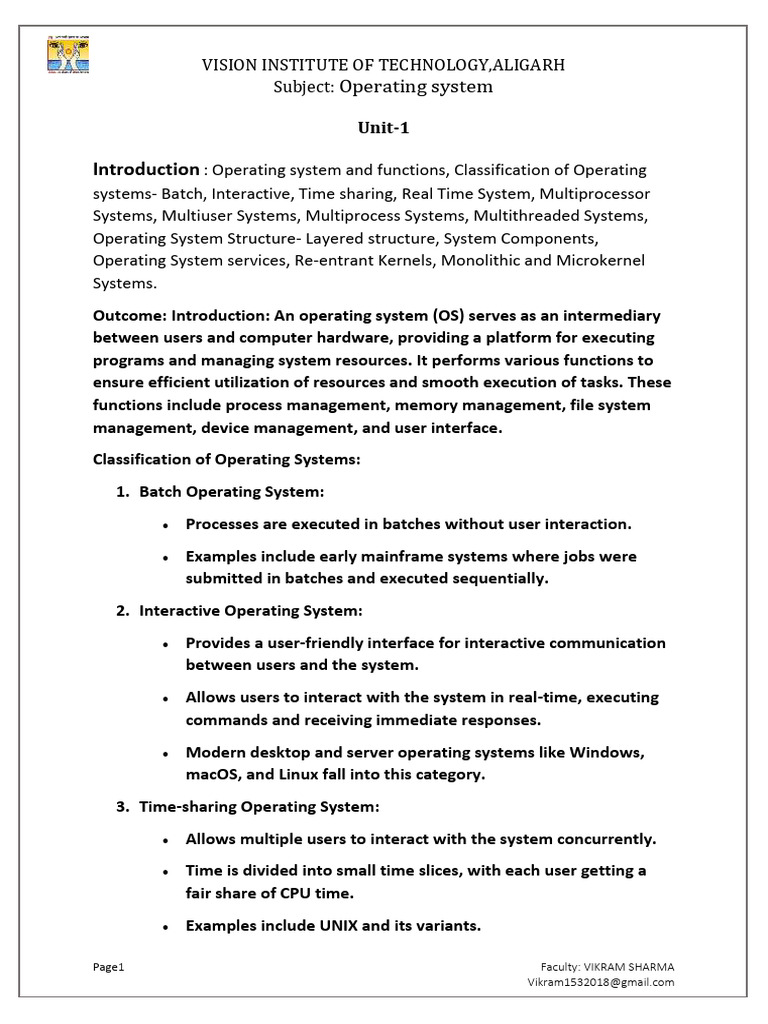 Operating System Ubit 3 | PDF