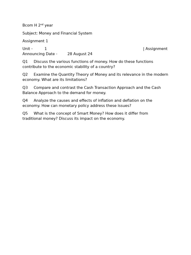 MFS Assignment 1 | PDF
