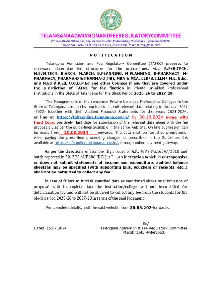 Notification 2024 | PDF
