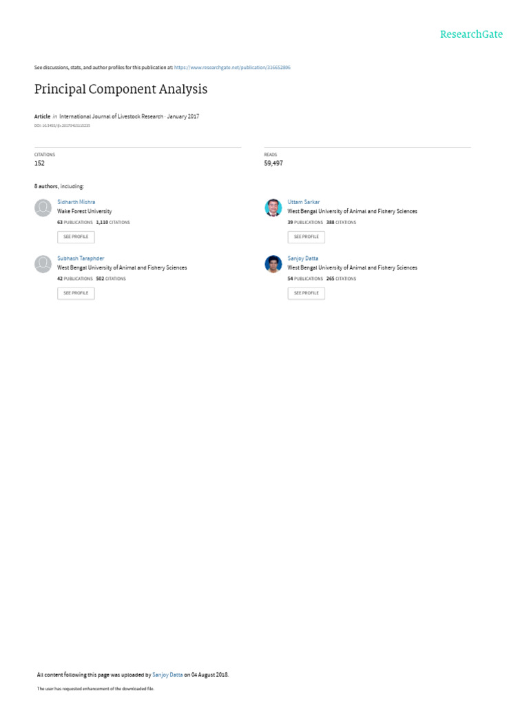 Principal Component Analysis | PDF | Principal Component Analysis | Eigenvalues And Eigenvectors