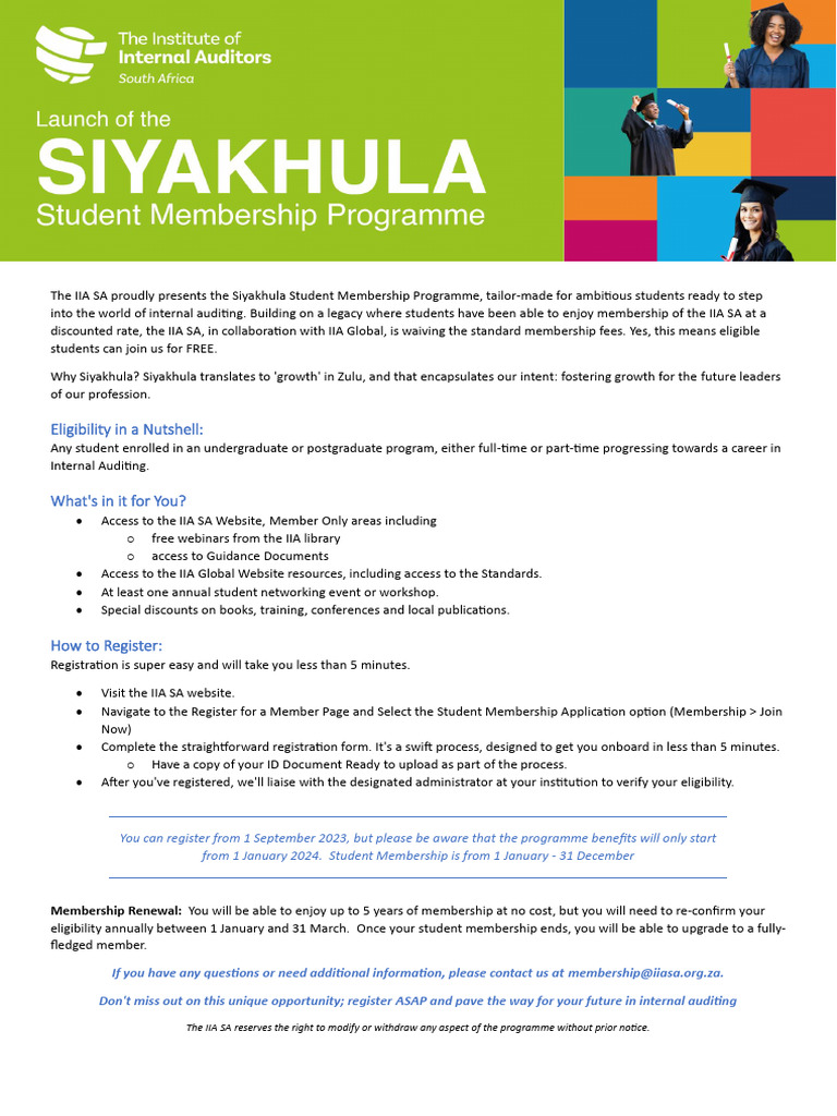Siyakhula Student Membership | PDF