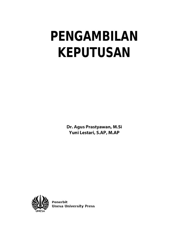 Agus Prastyawan Yuni Lestari 2020 Pengambilan Keputusan 978 602 449 464 ...