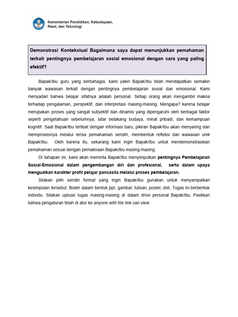 Topik 1 - Demonstrasi Kontekstual | PDF