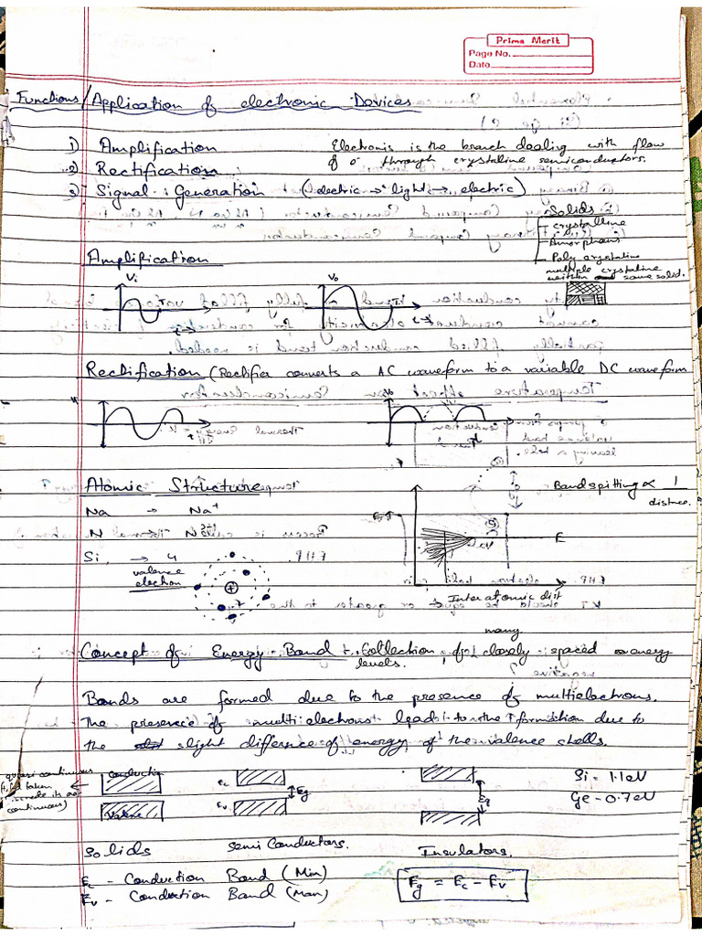 Basic Electronics Notes (AcH Ma'am 2023-24) | PDF