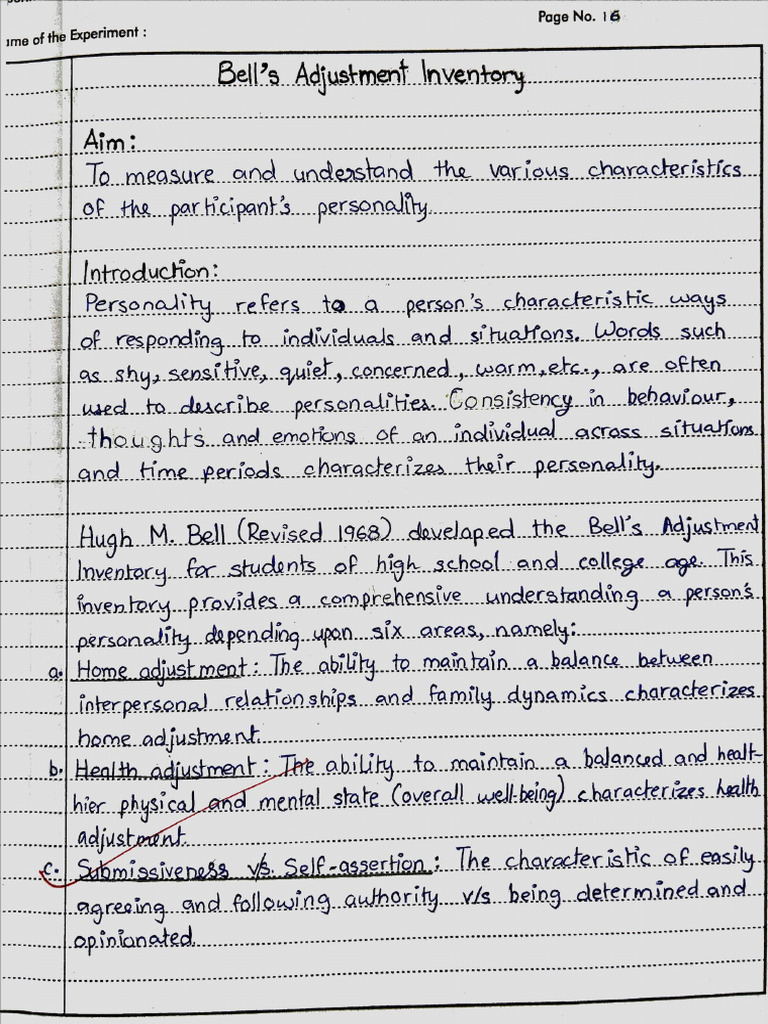 The Adjustment Inventory Pdf