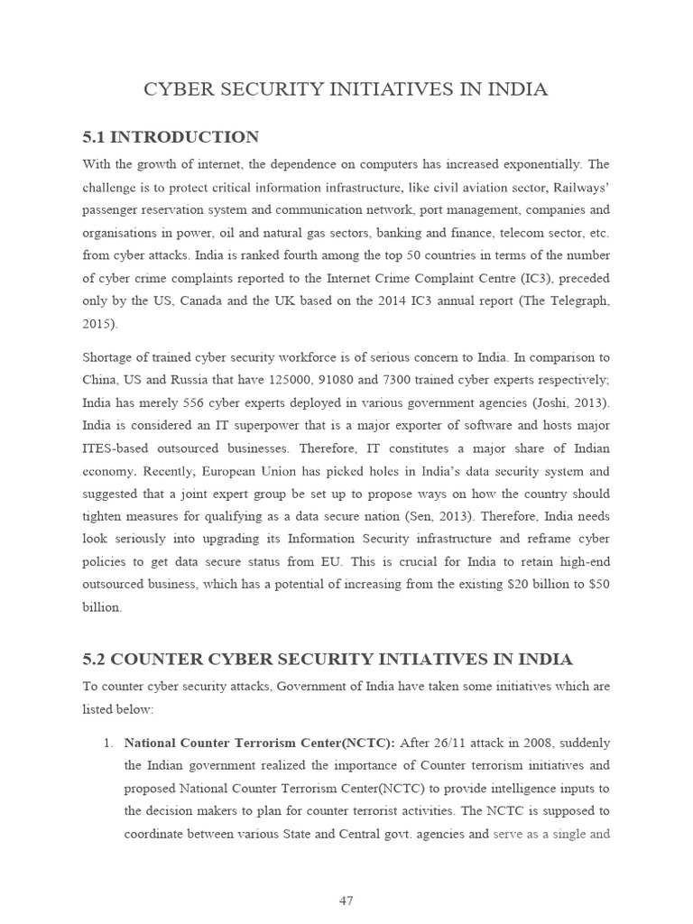 Cyber Security Initiatives in India | PDF