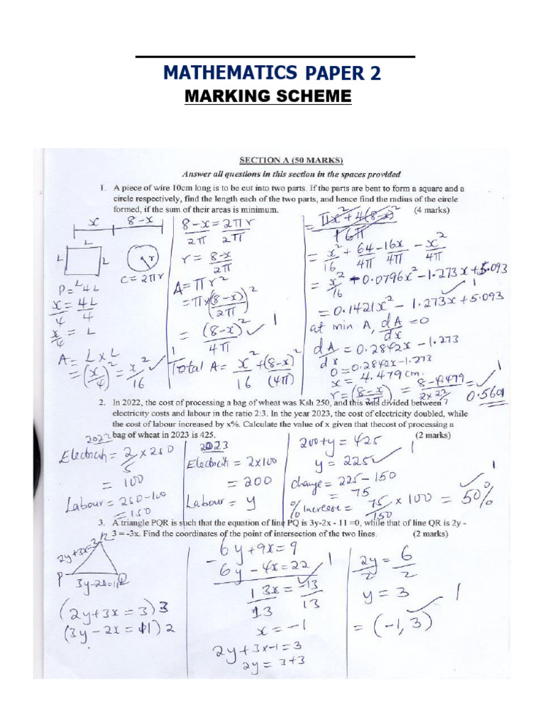 Maths Pp2 Ms | PDF