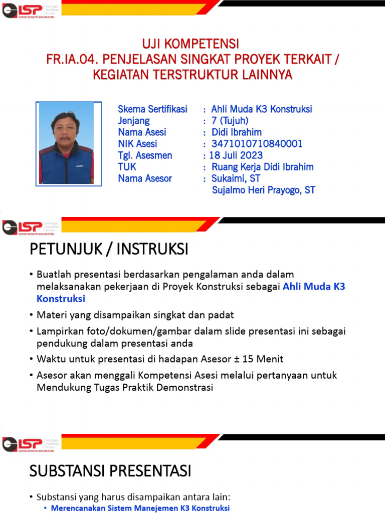 Presentasi Uji SKK K3 Didi Ibrahim | PDF