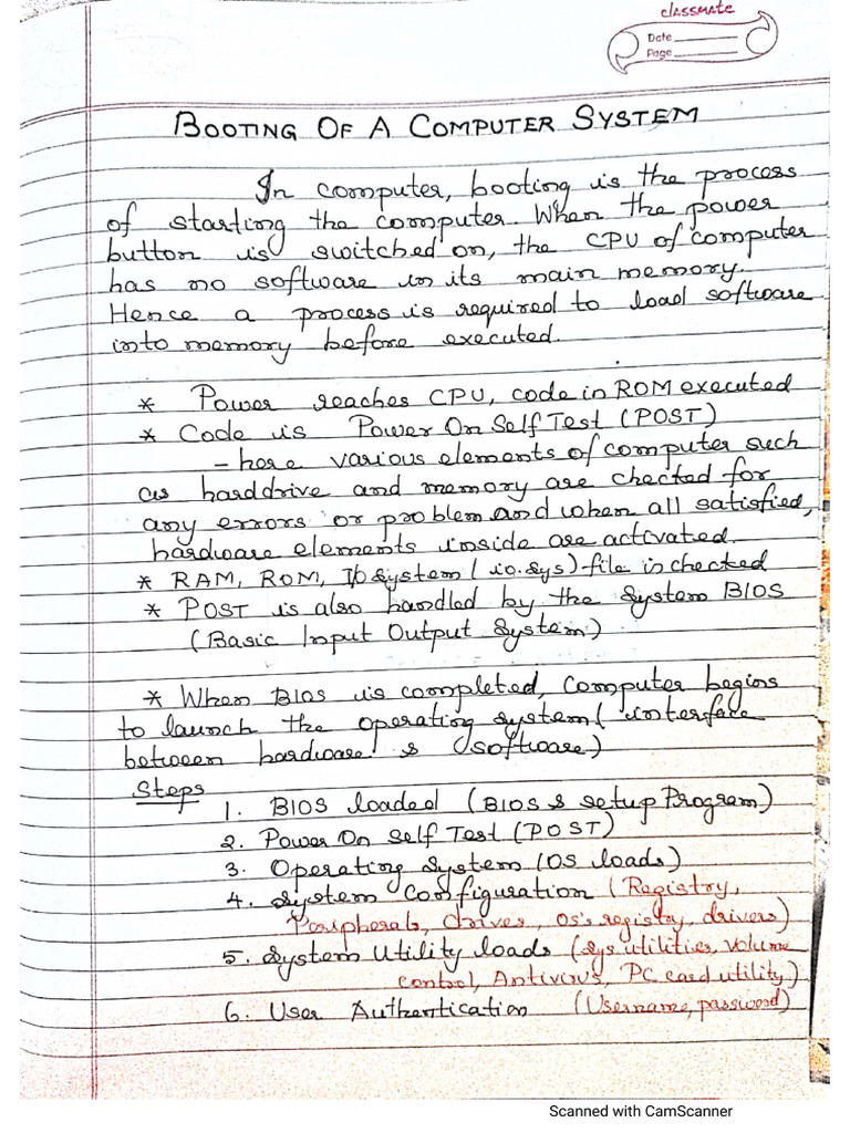 Booting of Computer System | PDF