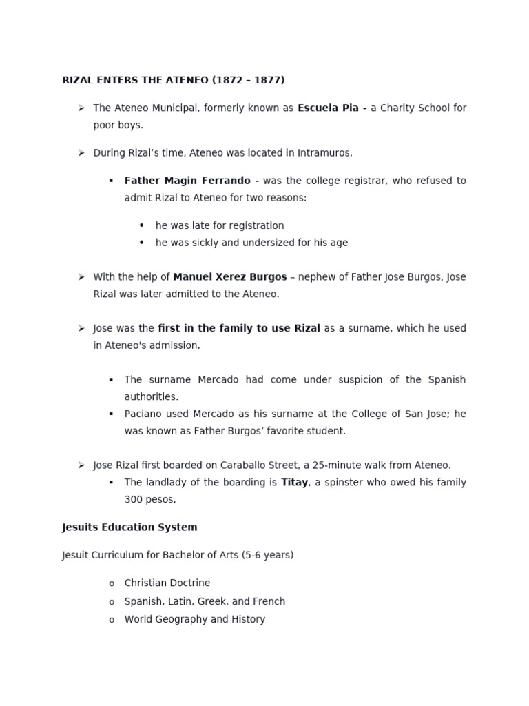 Rizal Notes | PDF